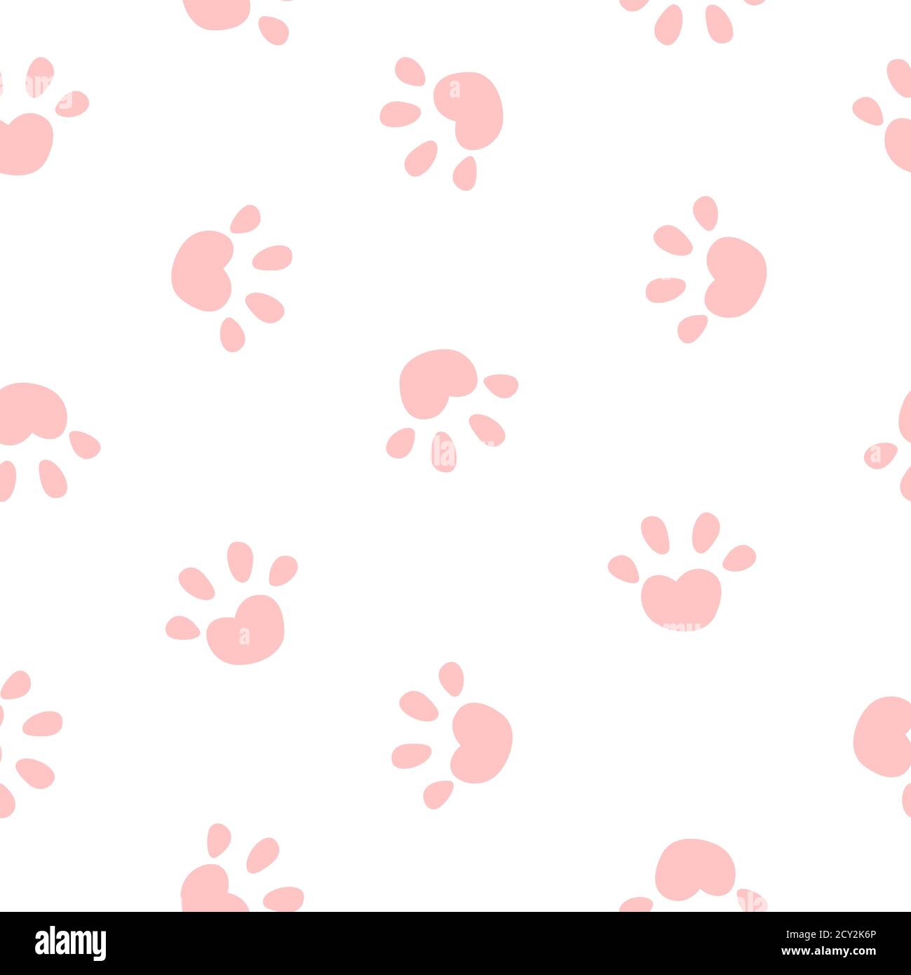 Animal Paw Seamless Pattern Simple Background. Vector Illustration ...