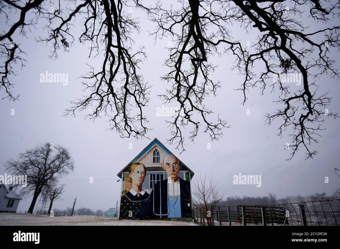 American gothic grant wood hi-res stock photography and images - Alamy