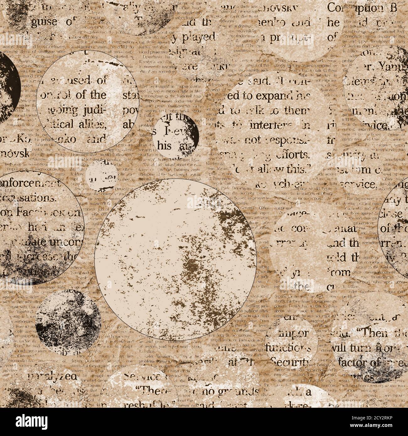 Newspaper texture background. News collage clippings with mixed ...