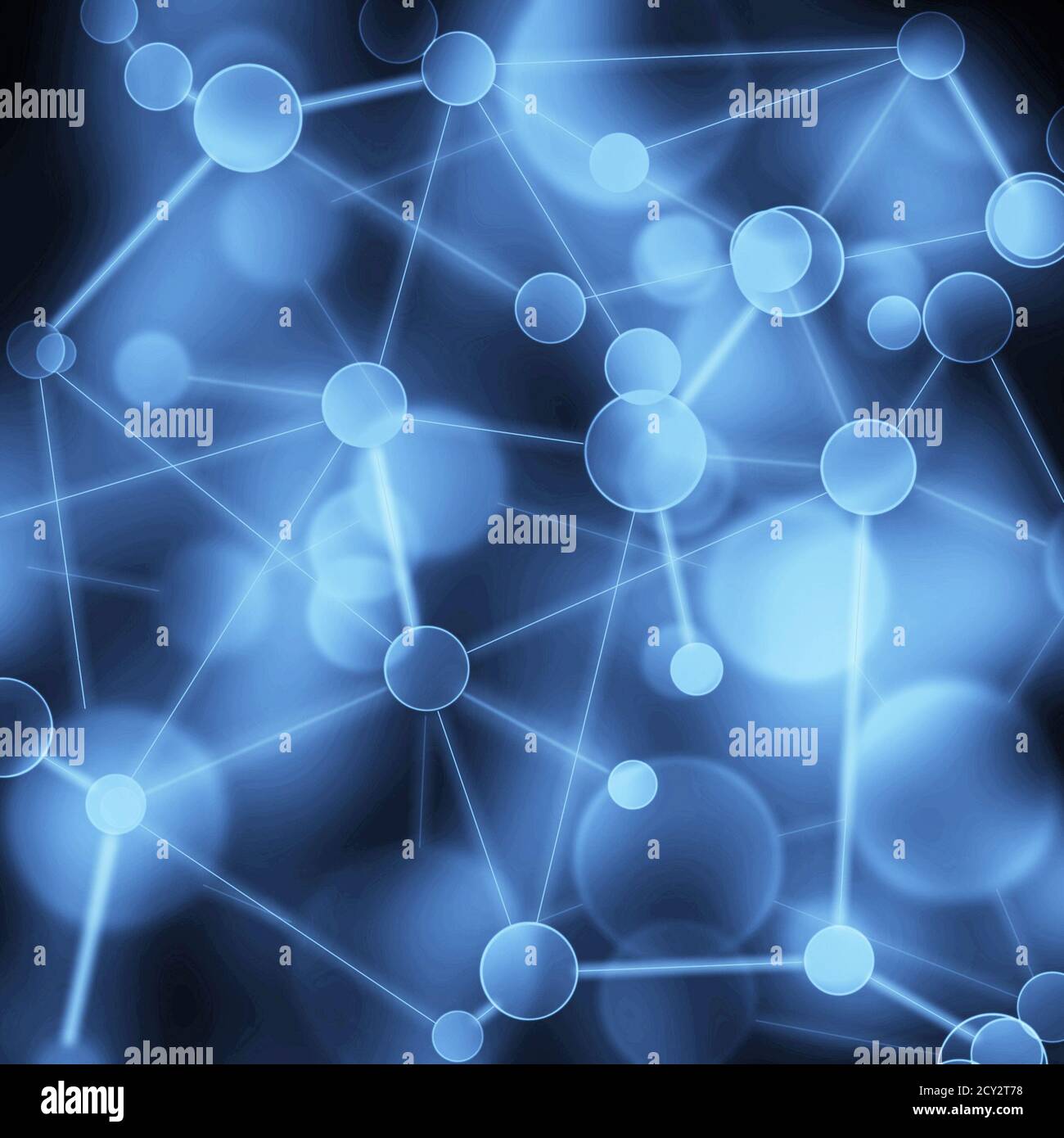 Network abstract background. Neural social network Blockchain network ...