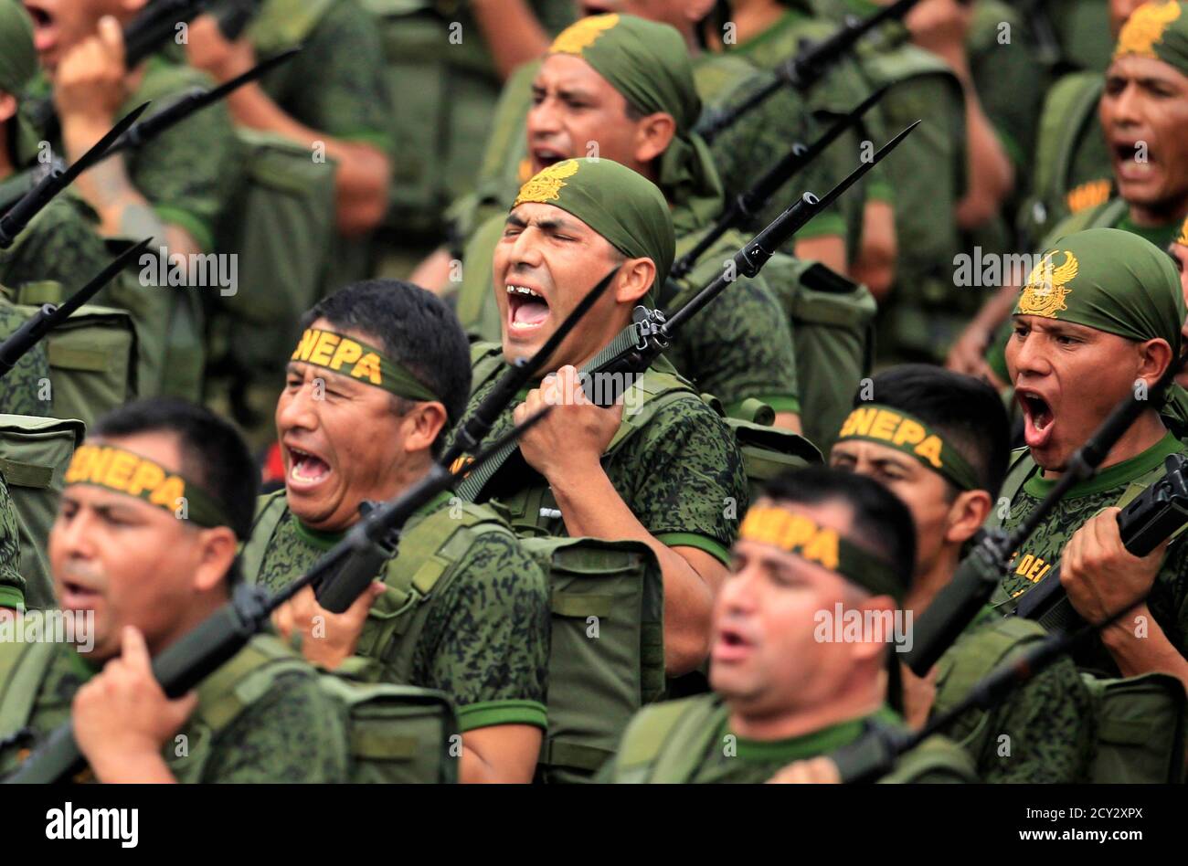 Peruvian army parade lima hi-res stock photography and images - Alamy