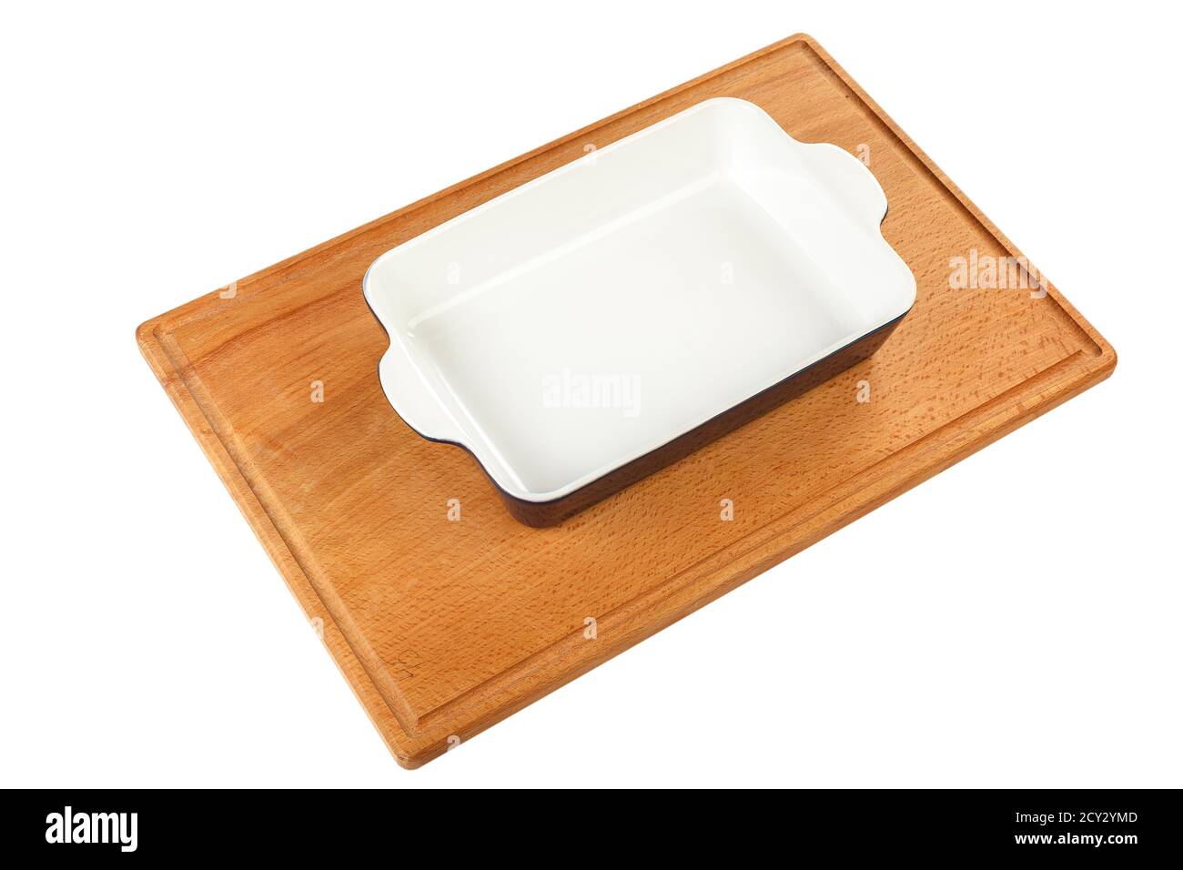 Ceramic cooking baking dish isolated on a white background Stock Photo ...