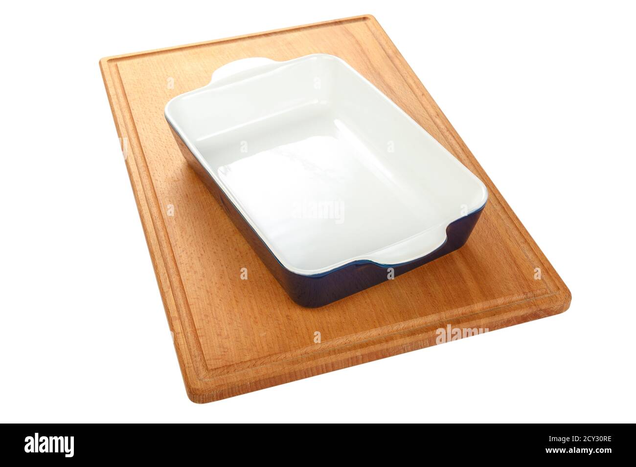 Ceramic cooking baking dish isolated on a white background Stock Photo ...
