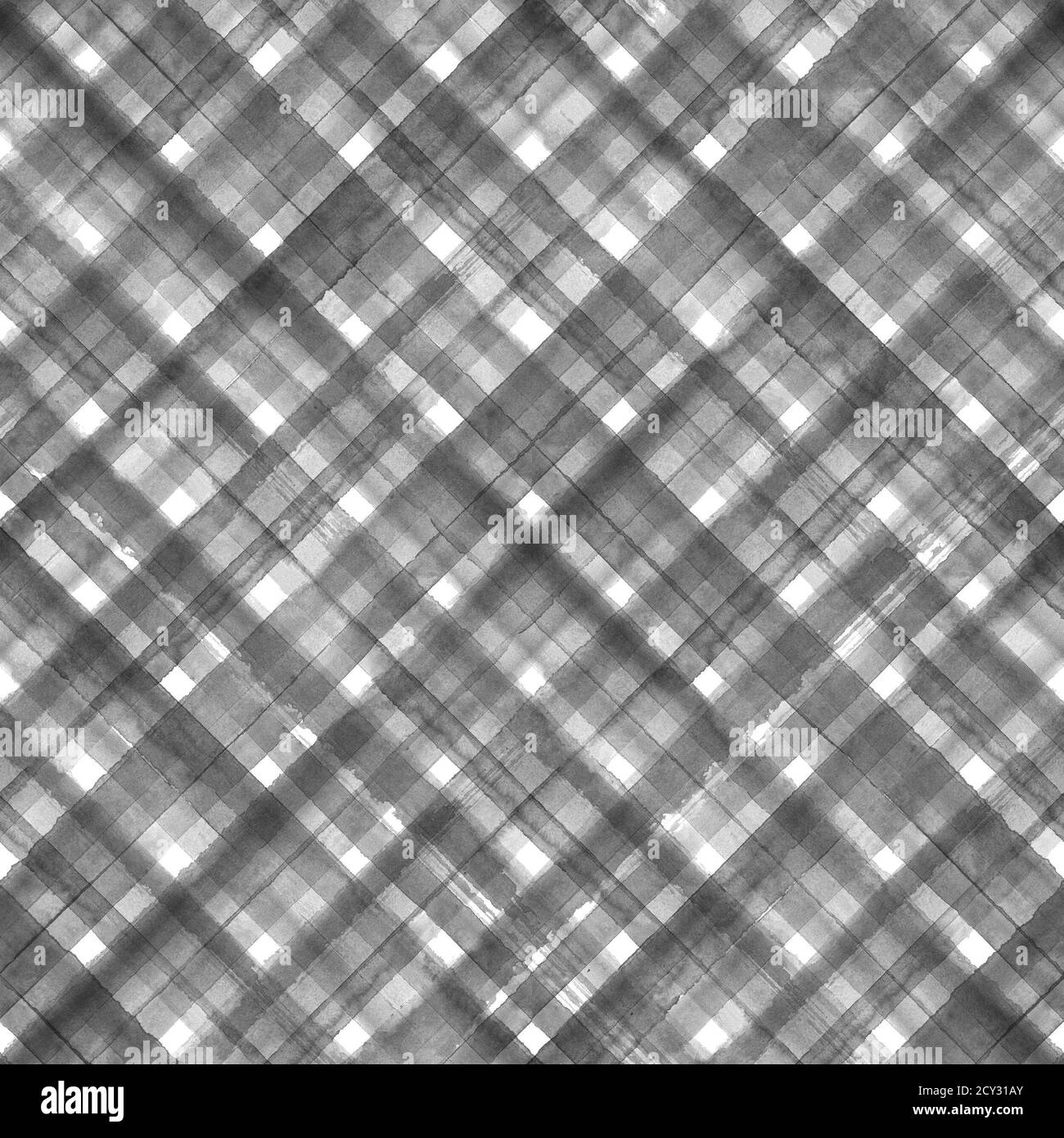 Black and white grunge gingham tartan plaid diagonal abstract geometric ...