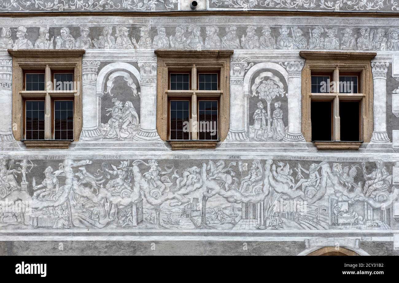 House with sgraffito hi-res stock photography and images - Alamy