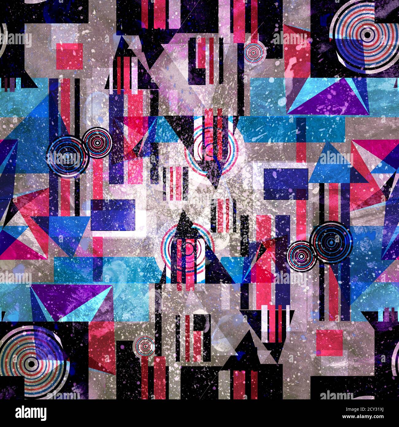 Abstract retro raster color background with geometric objects Stock ...