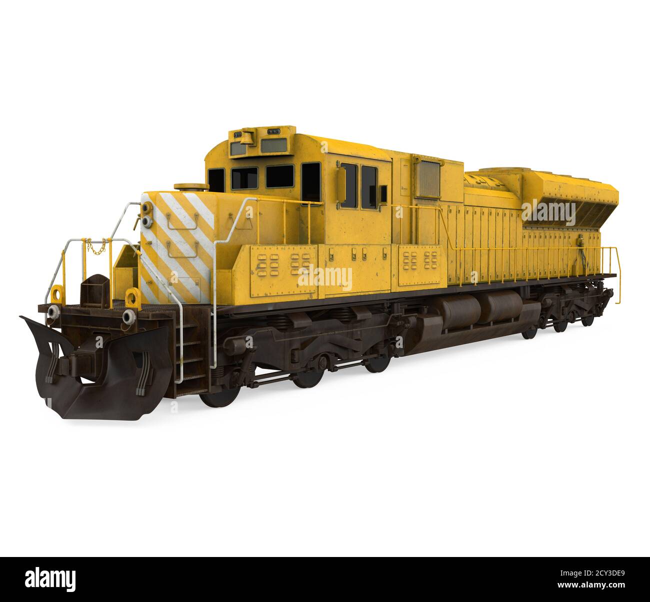 Diesel Locomotive Train Isolated Stock Photo - Alamy