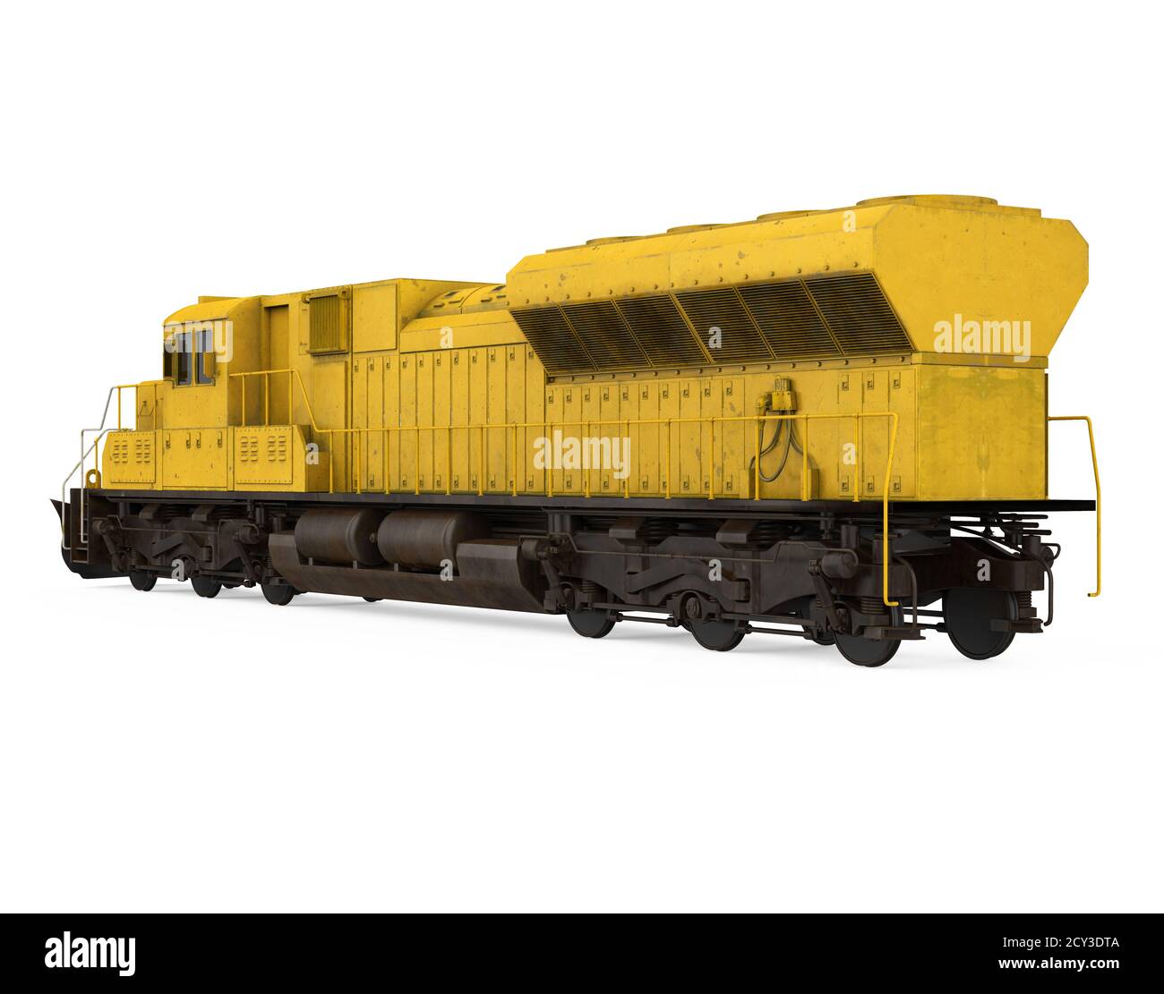 Diesel Locomotive Train Isolated Stock Photo - Alamy