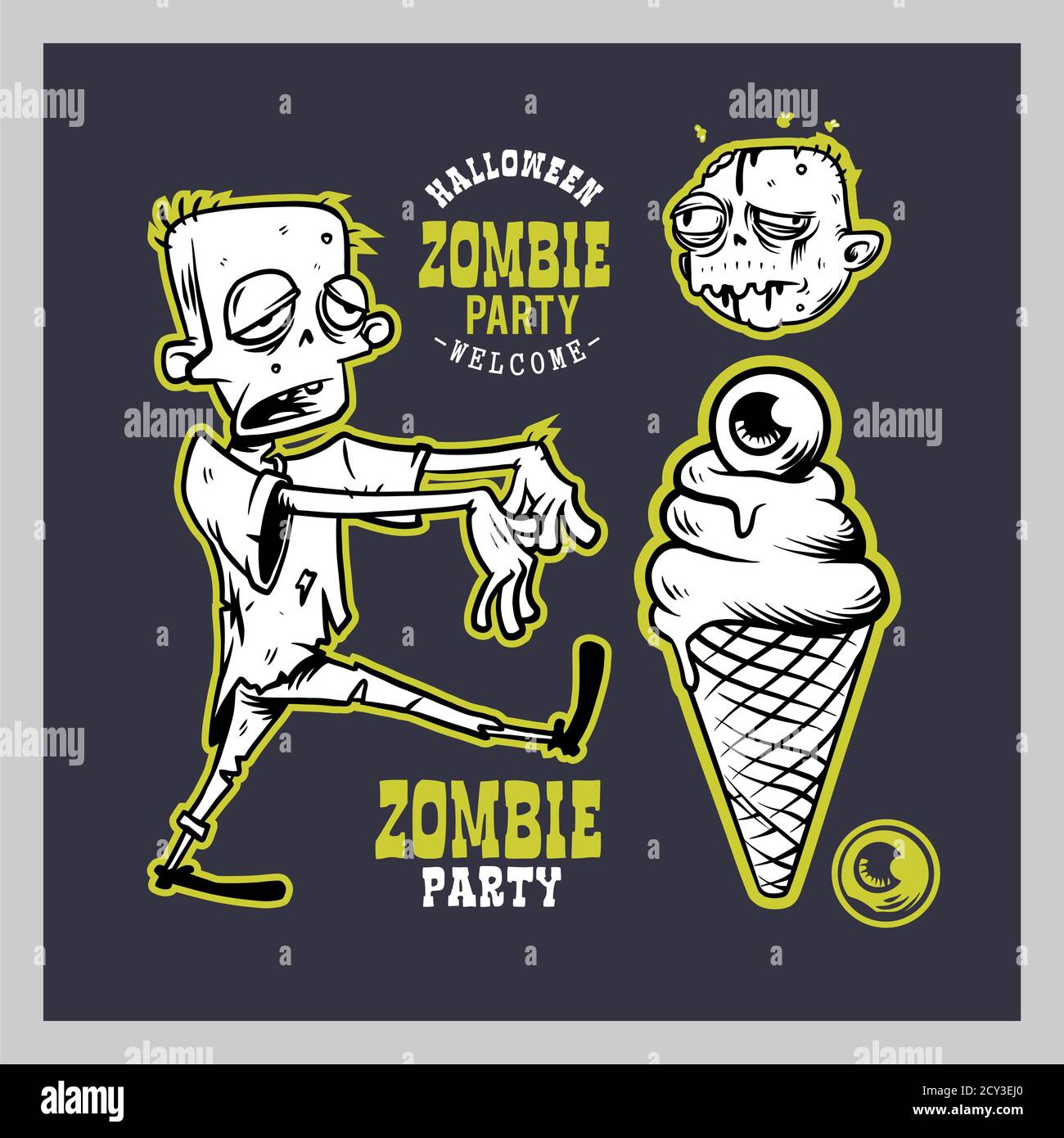 Cartoon zombie Cut Out Stock Images & Pictures - Alamy