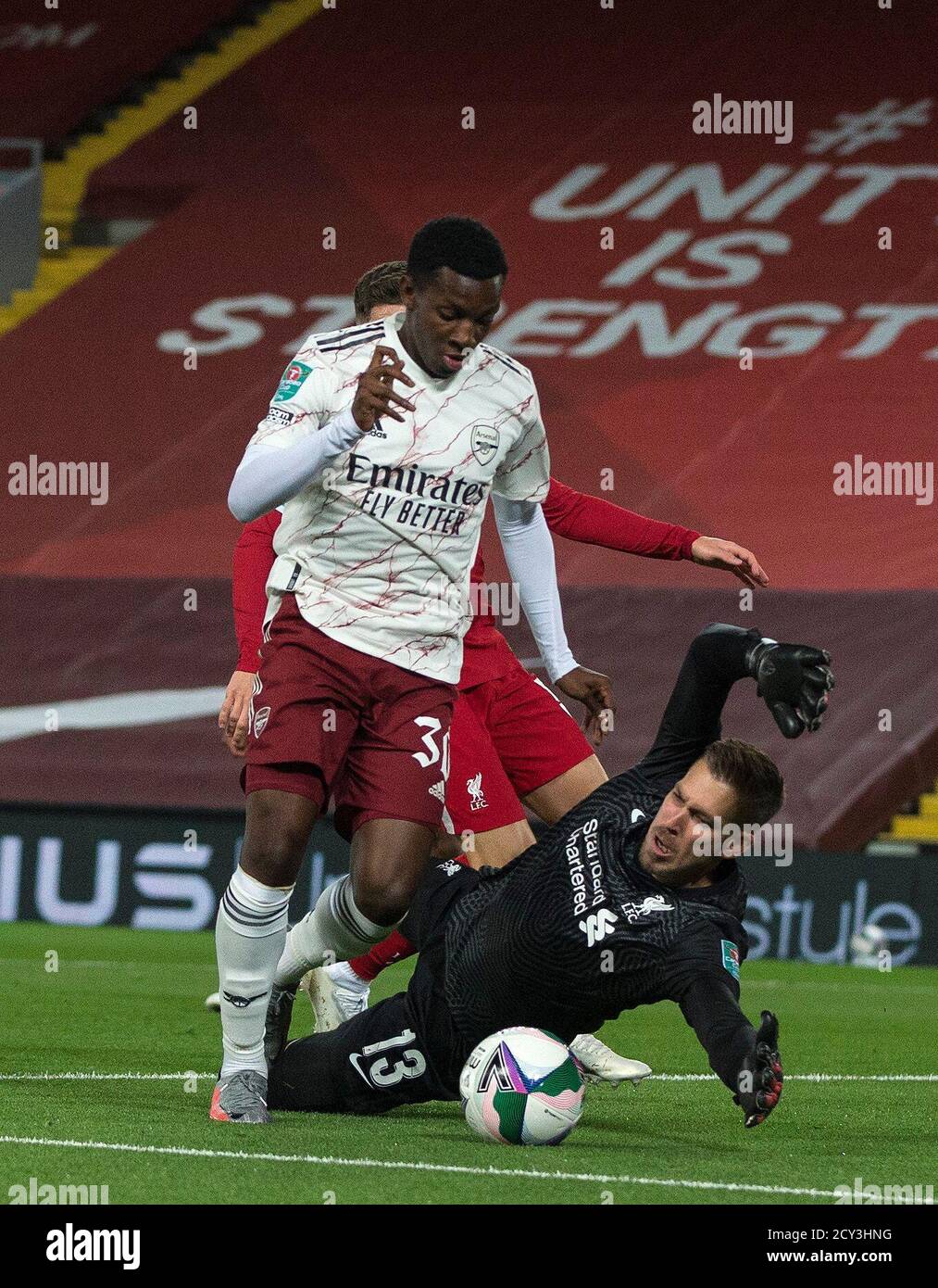 Liverpool goalkeeper adrian saves hi-res stock photography and images ...