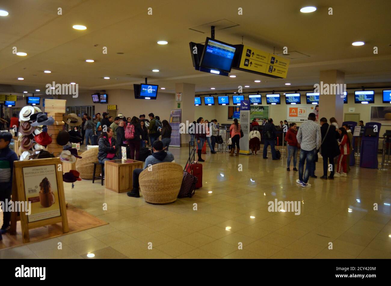 Ecuador - Cuenca Airport Lobby Stock Photo - Alamy