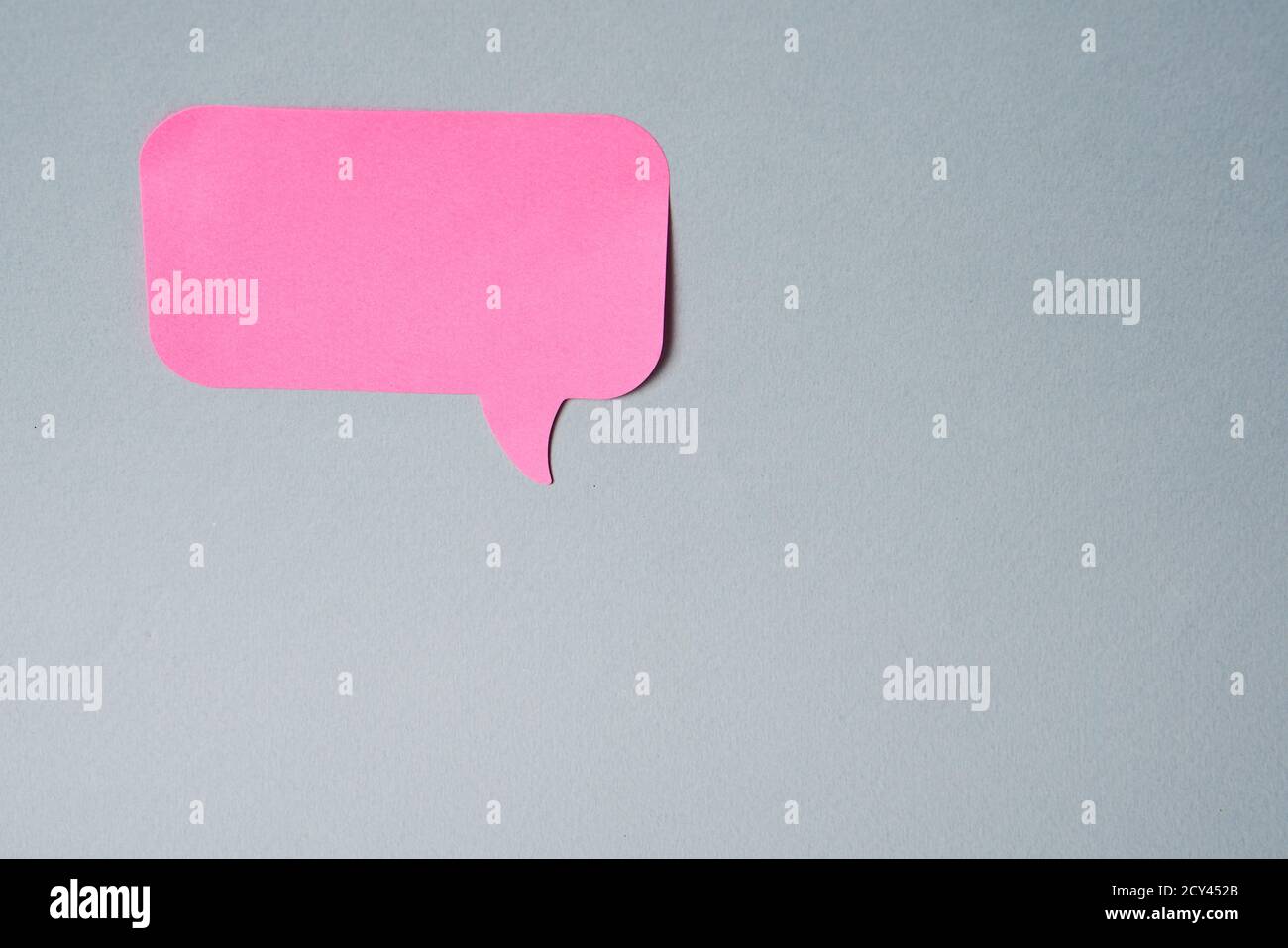Pink label notification sticker on gray background Copy Space Stock ...