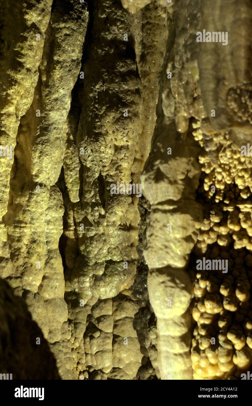 Calcite formations in Höllgrotten Cave, Baar in Switzerland Stock Photo ...