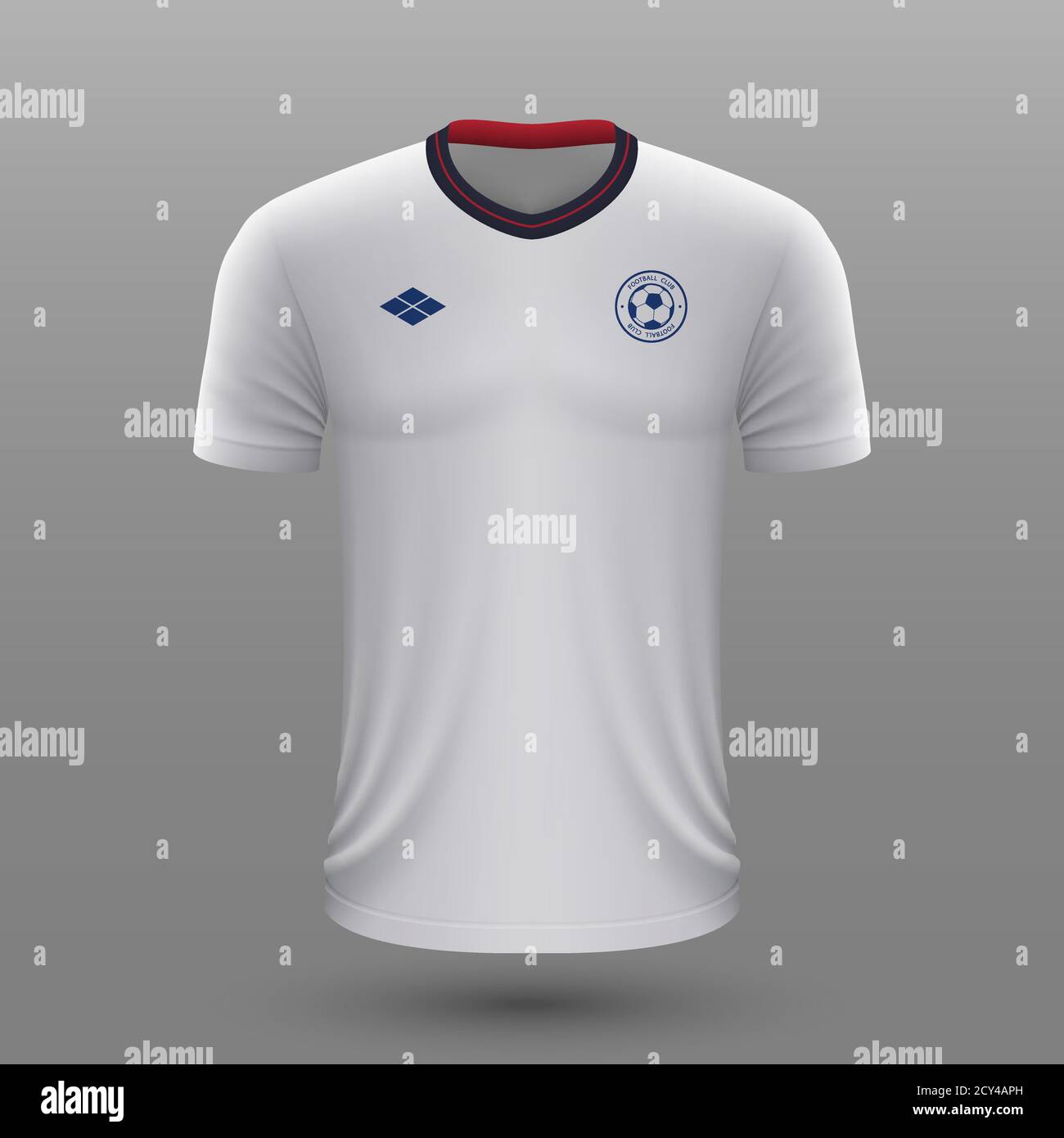 Realistic soccer shirt 2020, England home jersey template for football ...