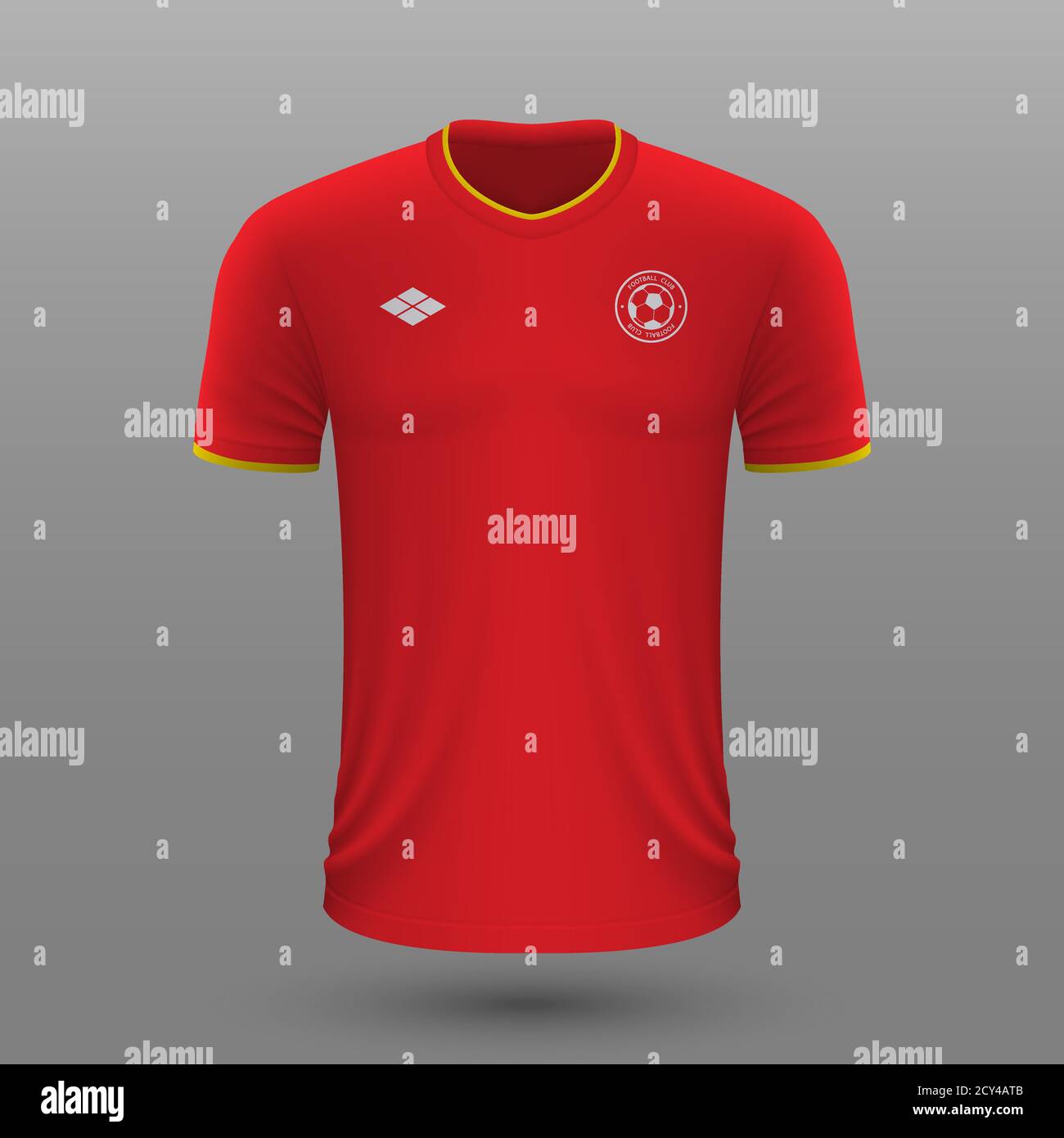 Realistic soccer shirt 2020, China home jersey template for football ...