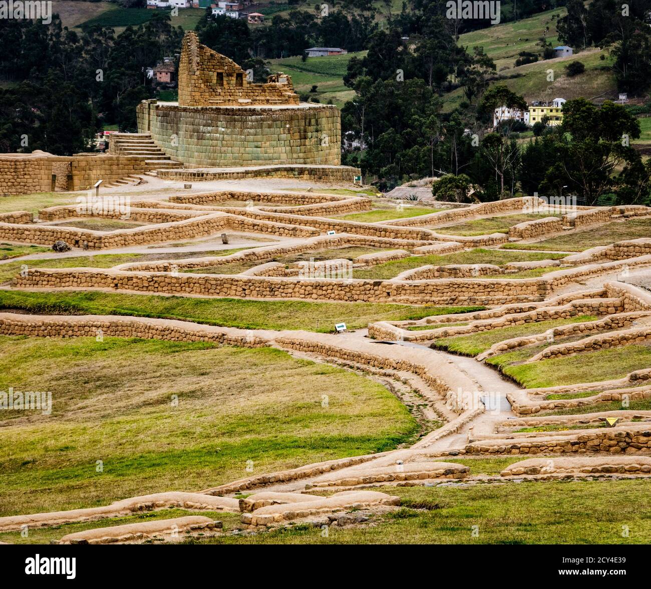 Inca Pirca is the oldest and most famous Inca ruins in Ecuador Stock ...