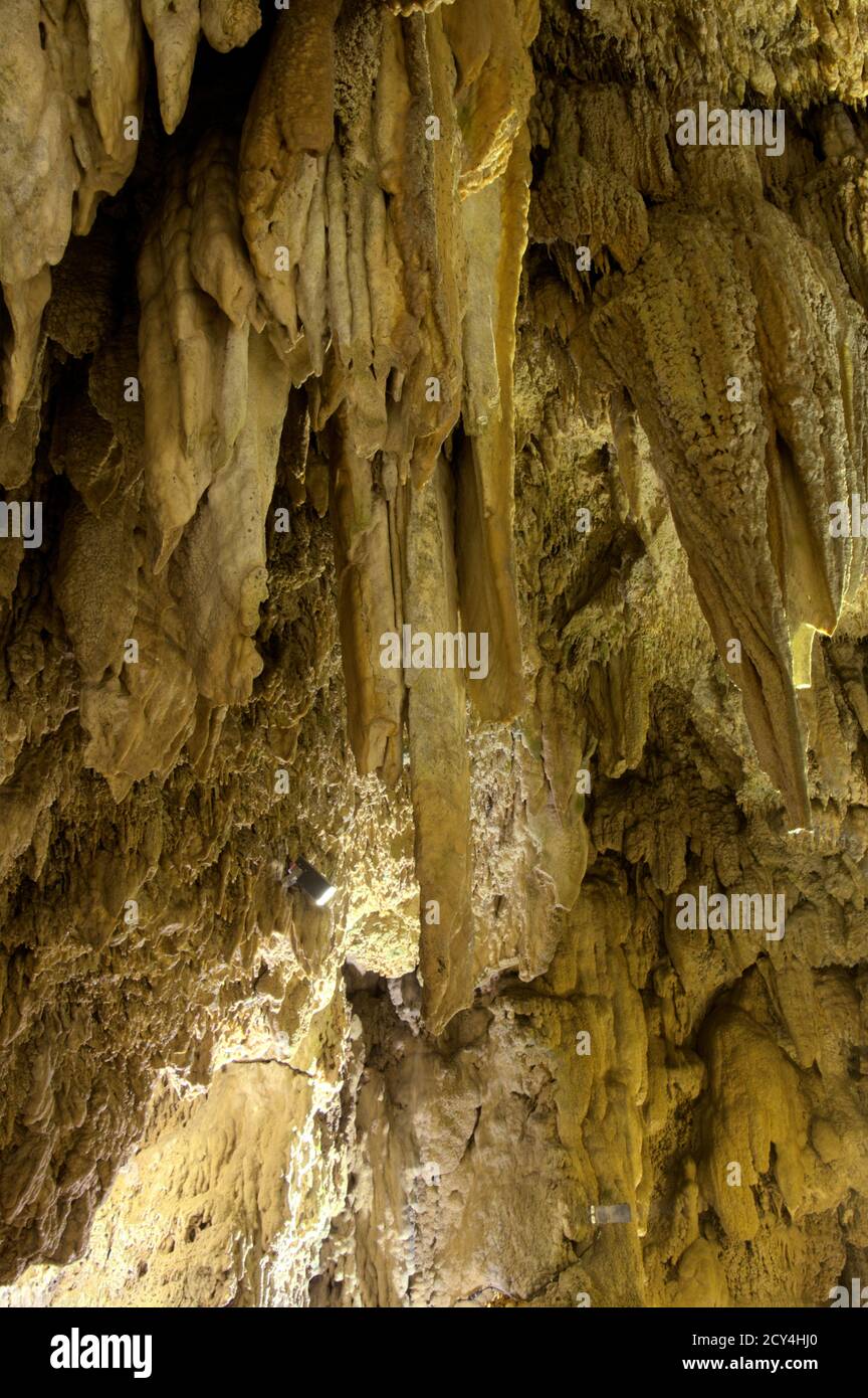 Calcite formations in Höllgrotten Cave, Baar in Switzerland Stock Photo ...
