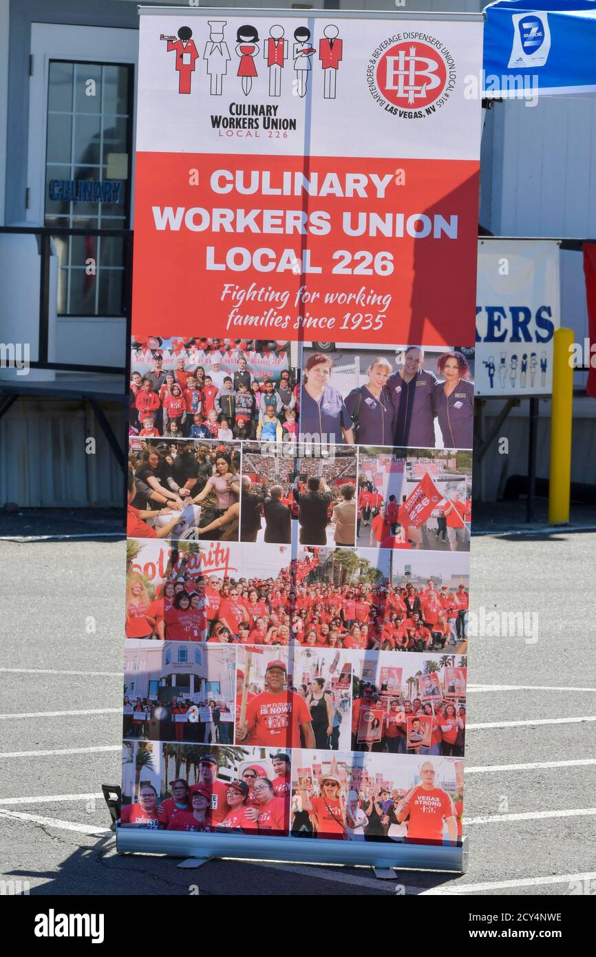 Las Vegas NV, USA. 01st Oct, 2020. AFT handing out box lunches and ...