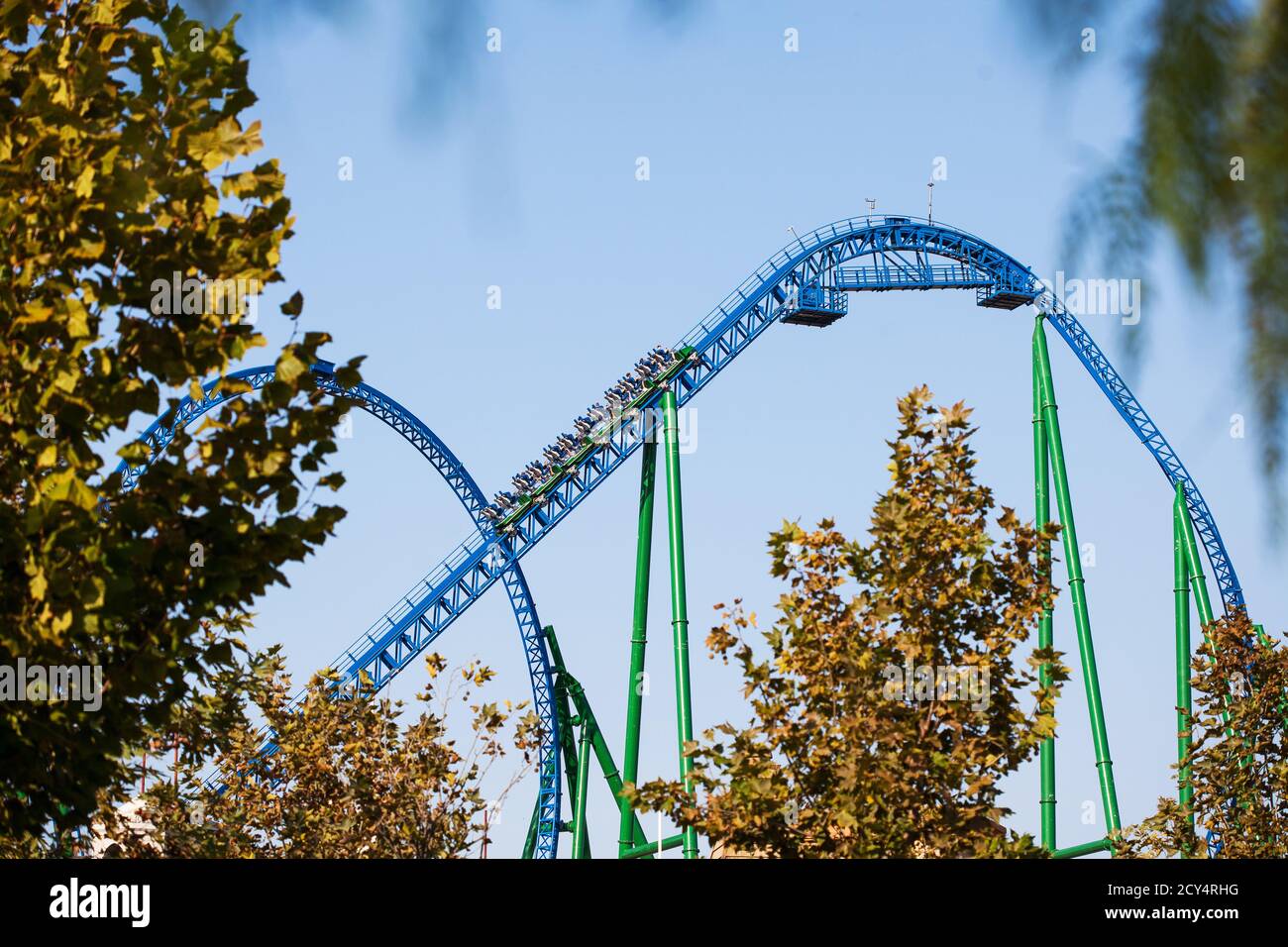 Climb up on a roller coaster. Amusement Park in Turkey Park of Legends ...