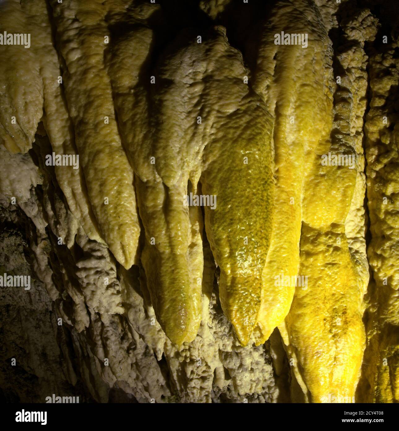 Calcite formations in Höllgrotten Cave, Baar in Switzerland Stock Photo ...