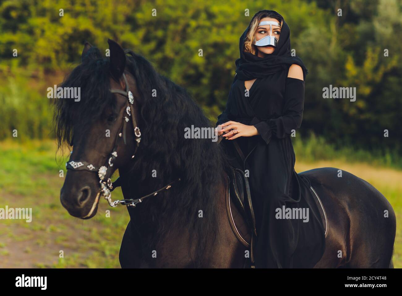 Girls Riding Arabian Horses