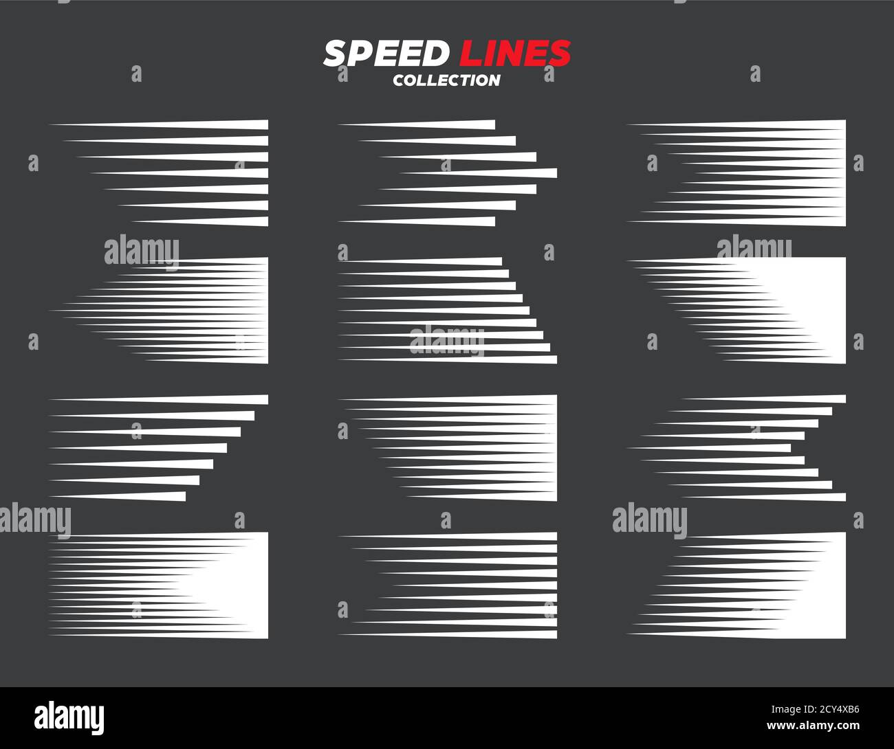 Comic speed motion lines collection. Vector illustration Stock Vector ...