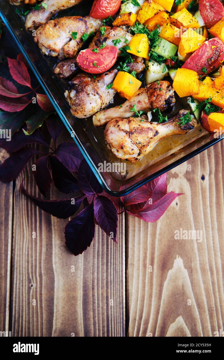 Vertical shot of an ojakhuri dish decorated with basil Stock Photo - Alamy