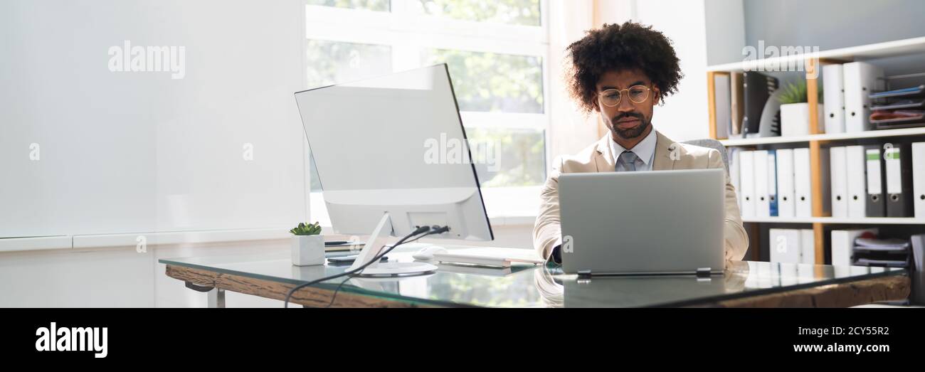 Black african american man using hi-res stock photography and images ...