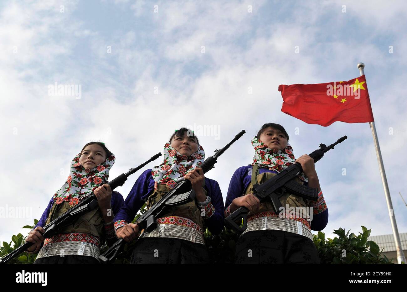 Female china militia hi-res stock photography and images - Alamy