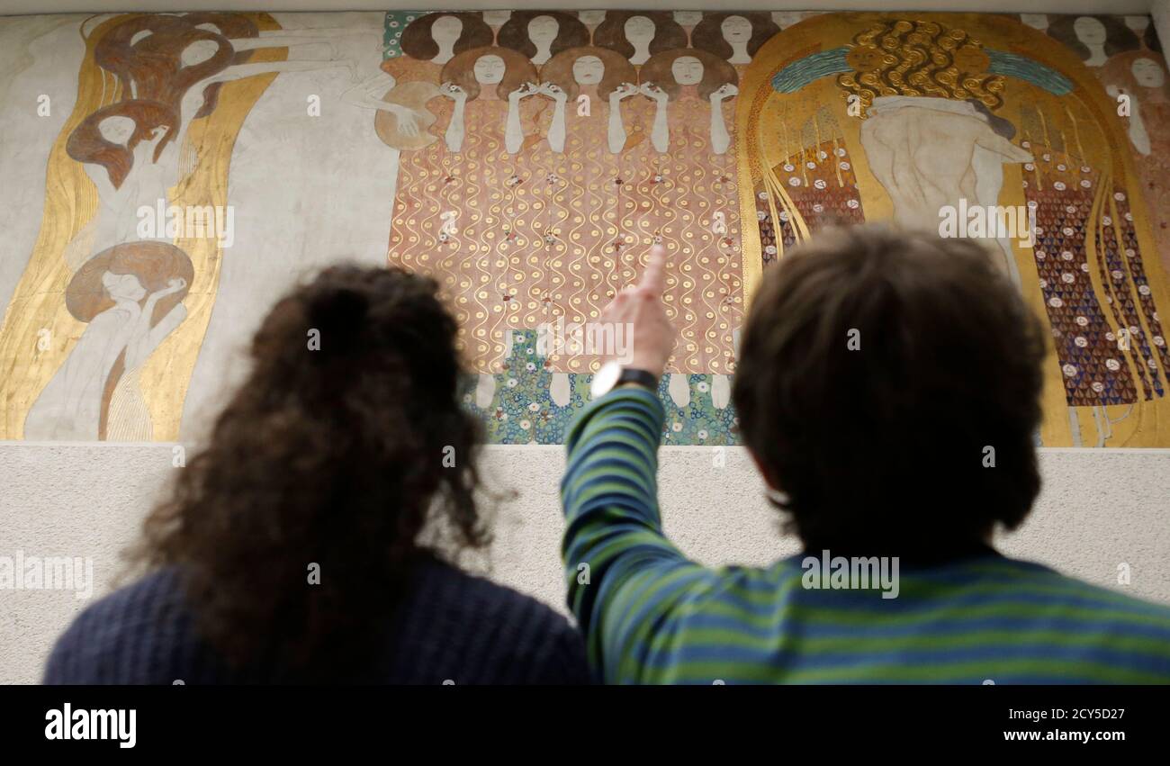Gustav klimts beethoven frieze hi-res stock photography and images - Alamy
