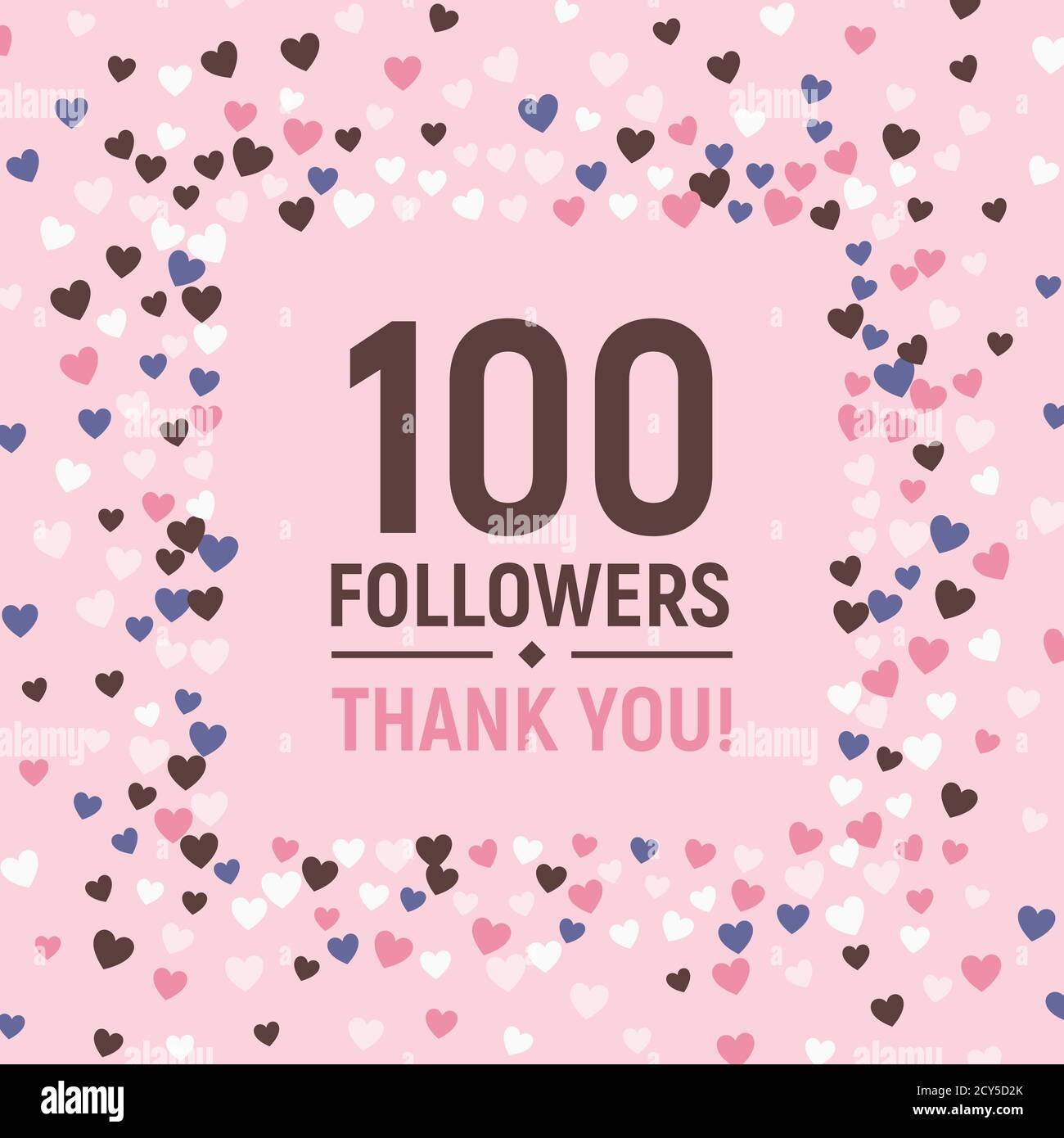 Thanks for following. Social network banner template design. Vector ...