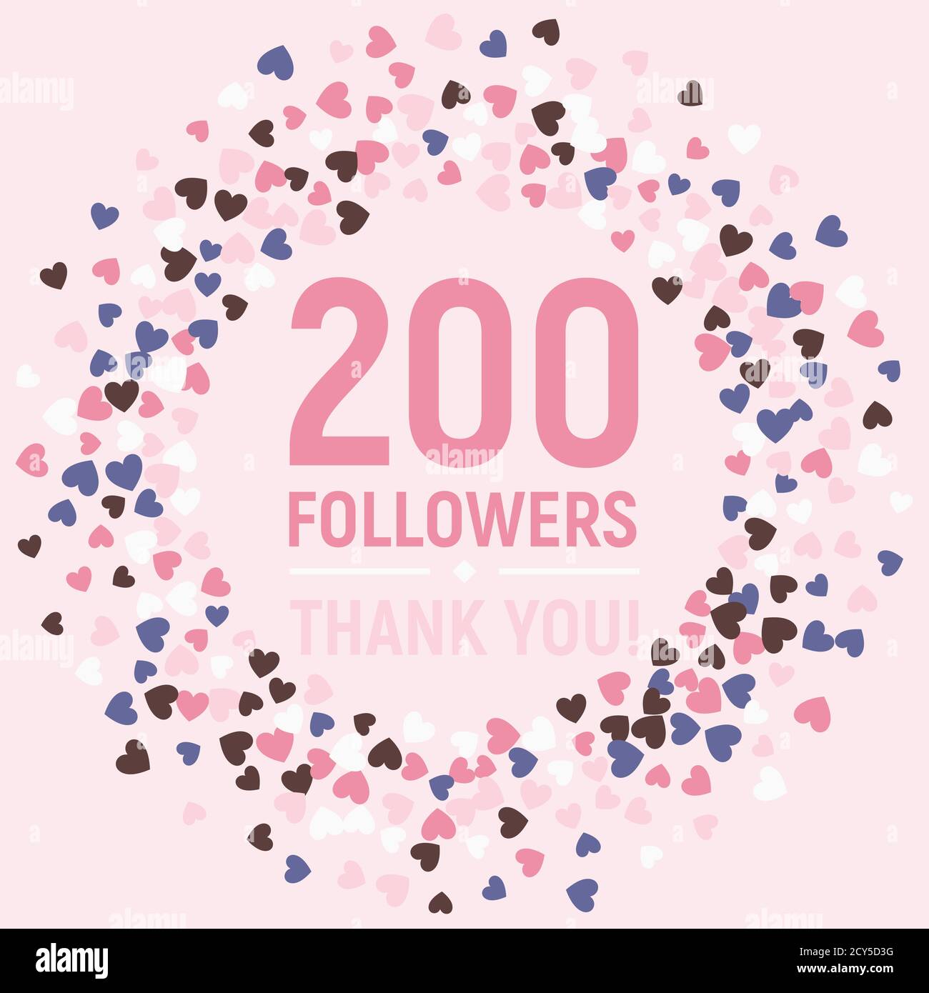 Thanks for following. Social network banner template design. Vector ...