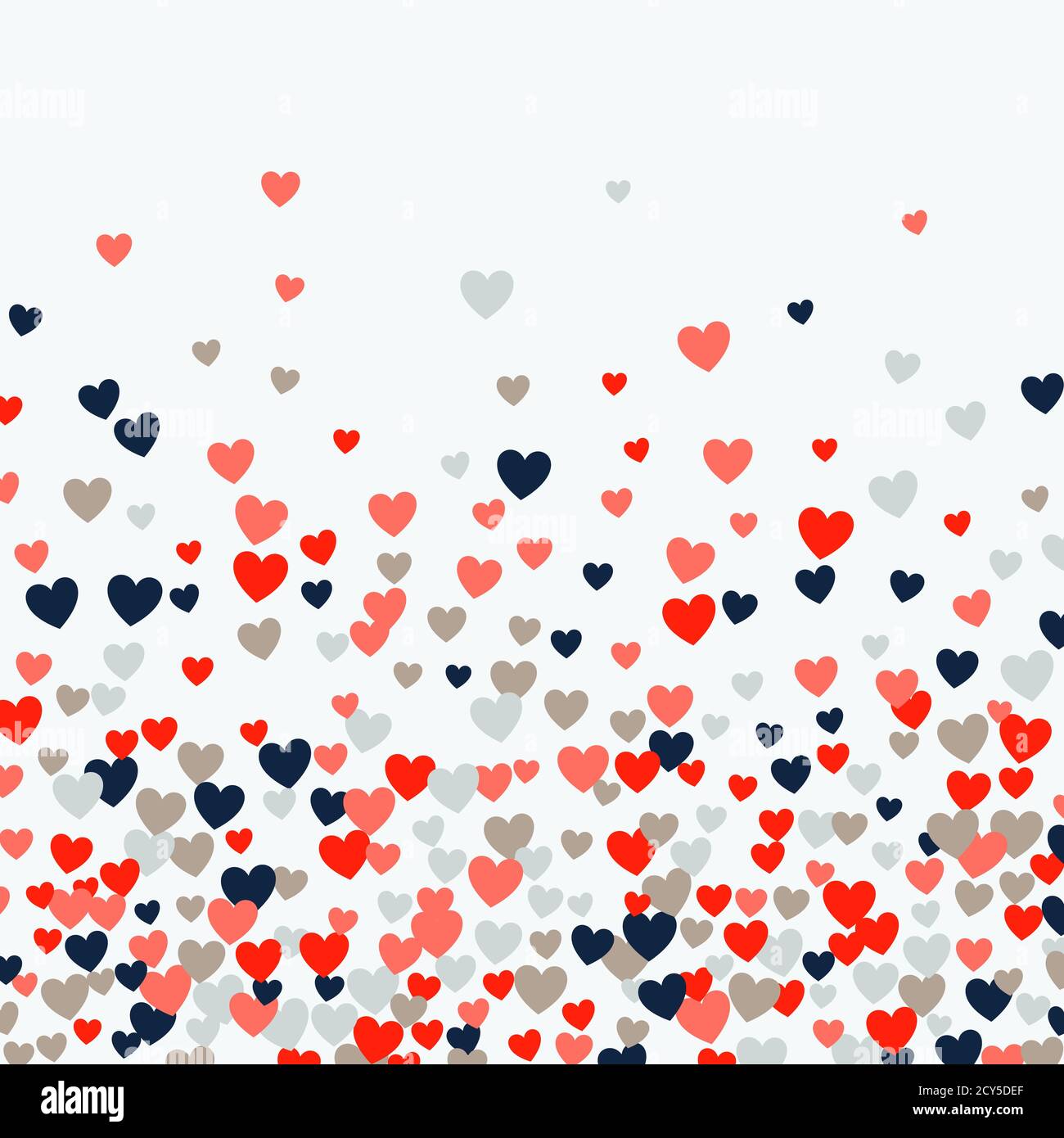 Cute little hearts pattern, random order. Perfect multicolor hearts ...