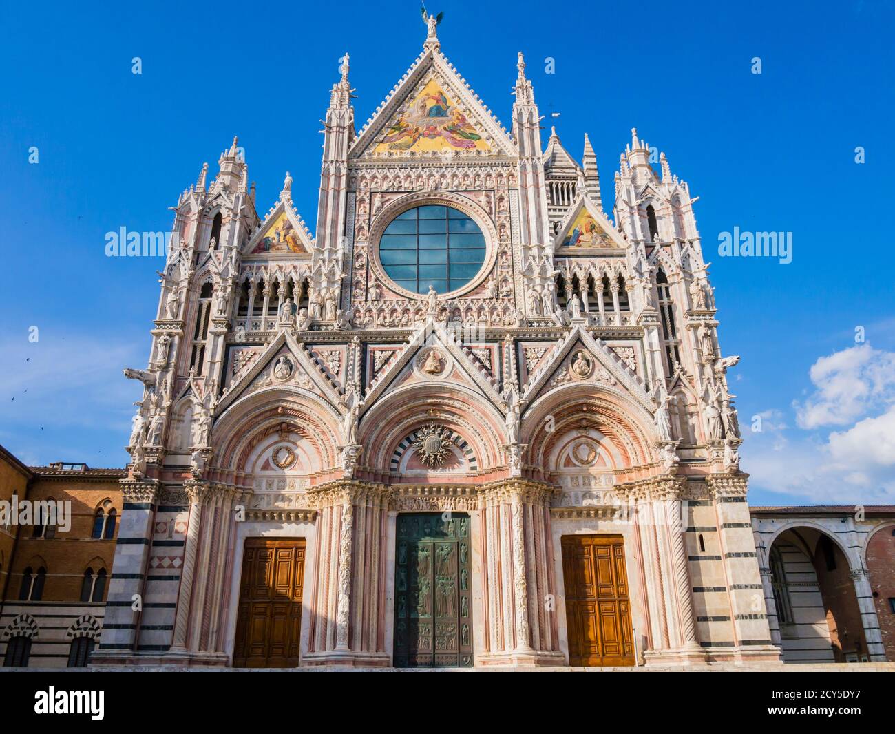 Stunning view of Siena Cathedral main facade, a medieval church now ...
