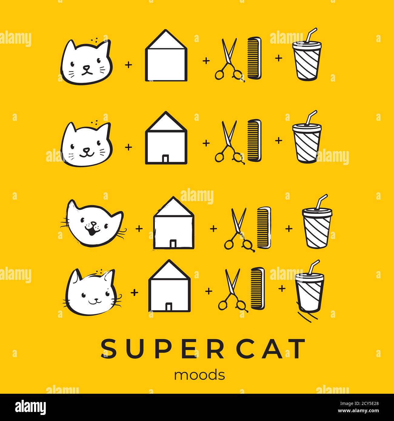 Super cat vector logo. Cat icon. Cat emblem Stock Vector Image & Art ...