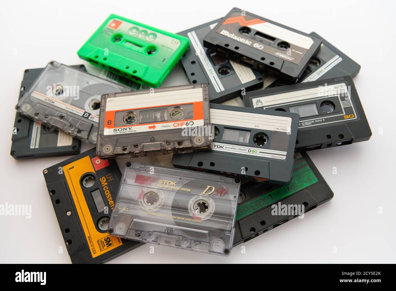 Pile cassette tapes hi-res stock photography and images - Alamy