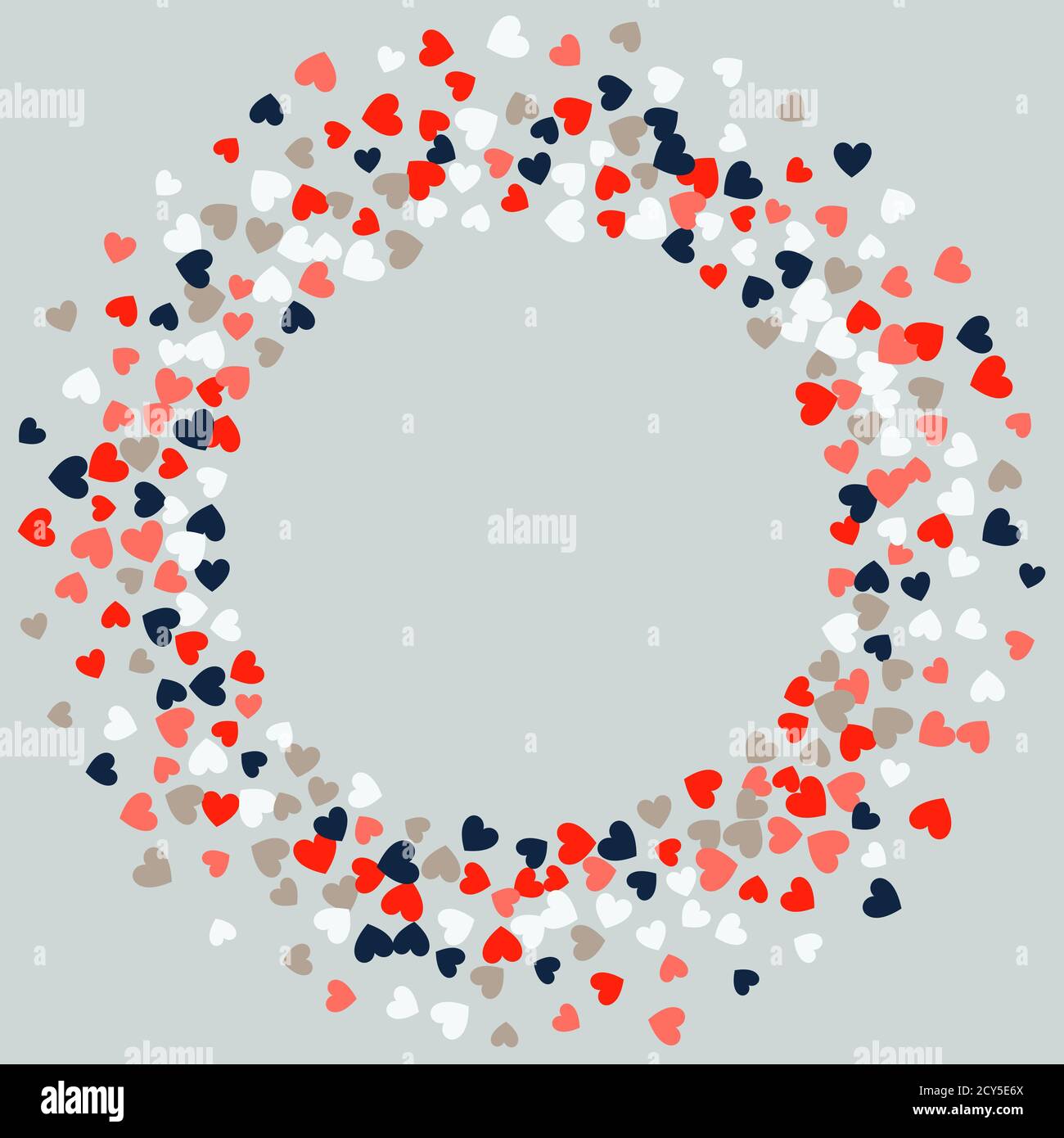 Cute little hearts pattern, random order. Perfect multicolor hearts ...