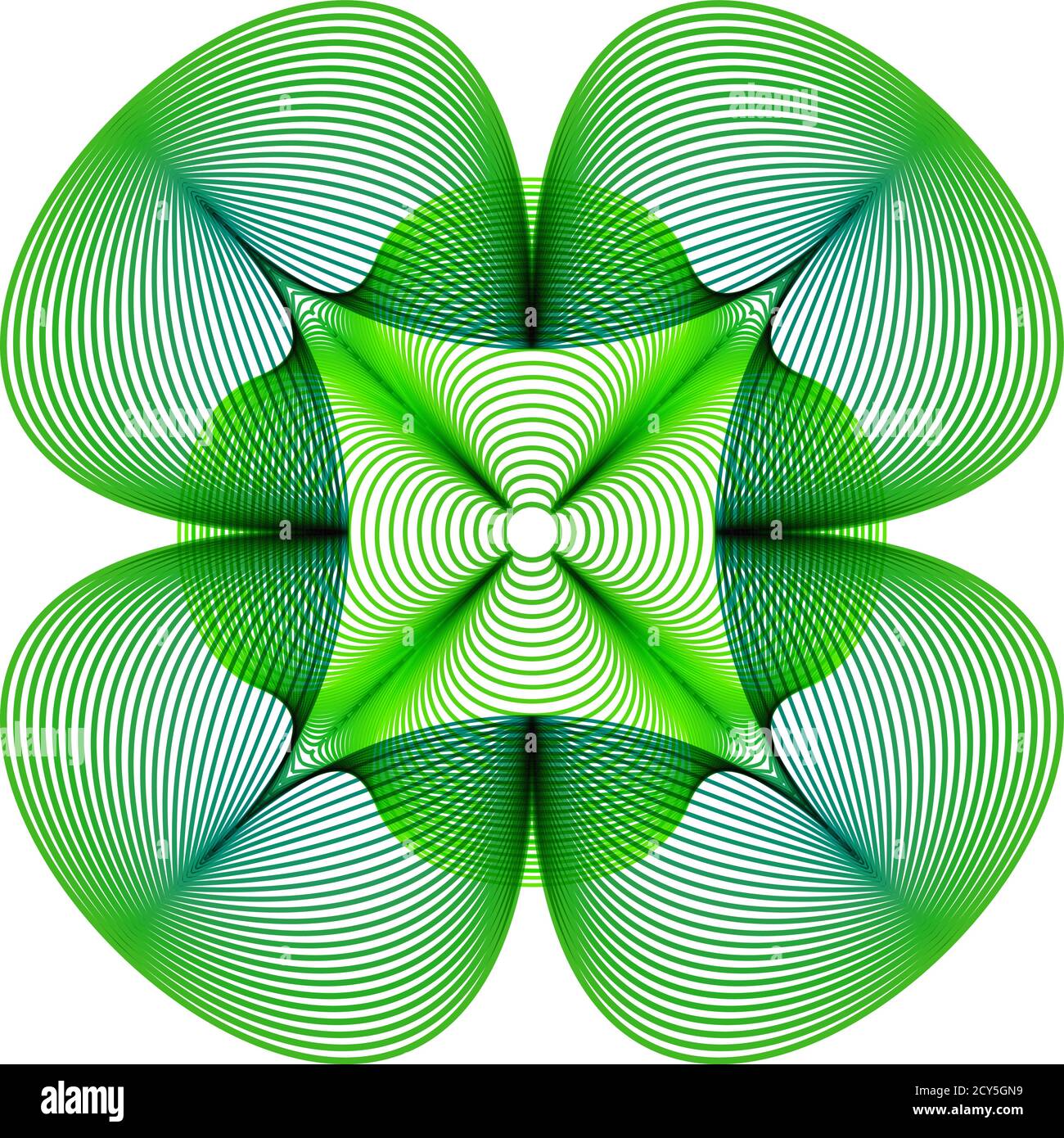 Lucky clover. St Patricks Day shamrock vector illustration. Four-leaf ...