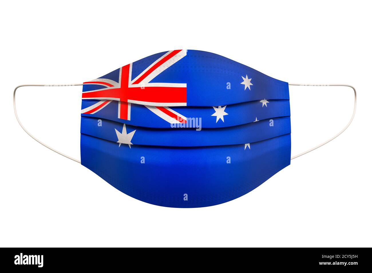 Medical Mask with Australian flag. 3D rendering isolated on white ...