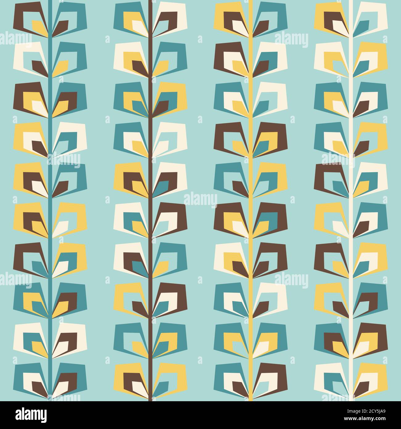Midcentury Geometric Retro Background Vintage Brown Mustard Yellow