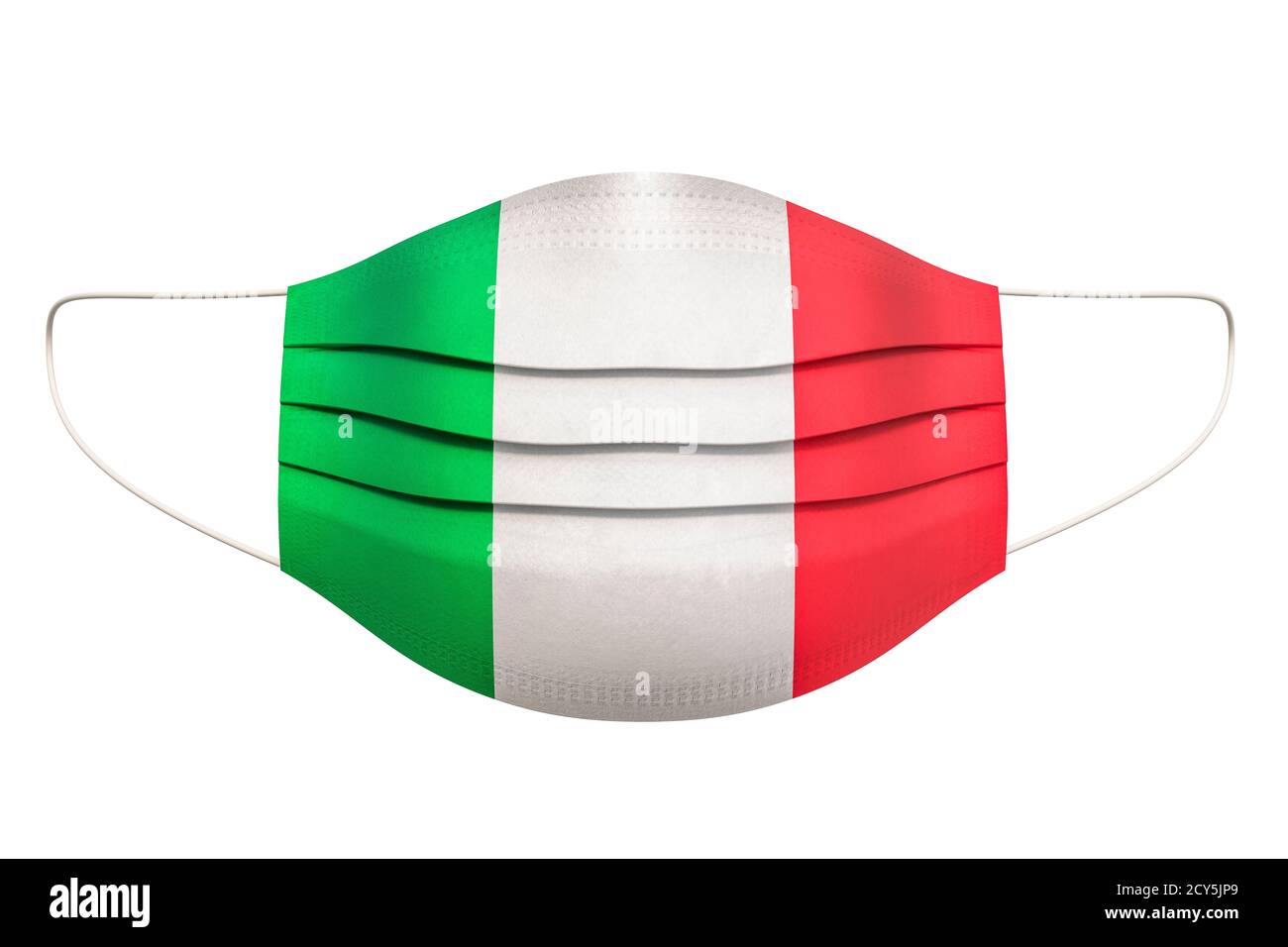 Medical Mask with Italian flag. 3D rendering isolated on white ...
