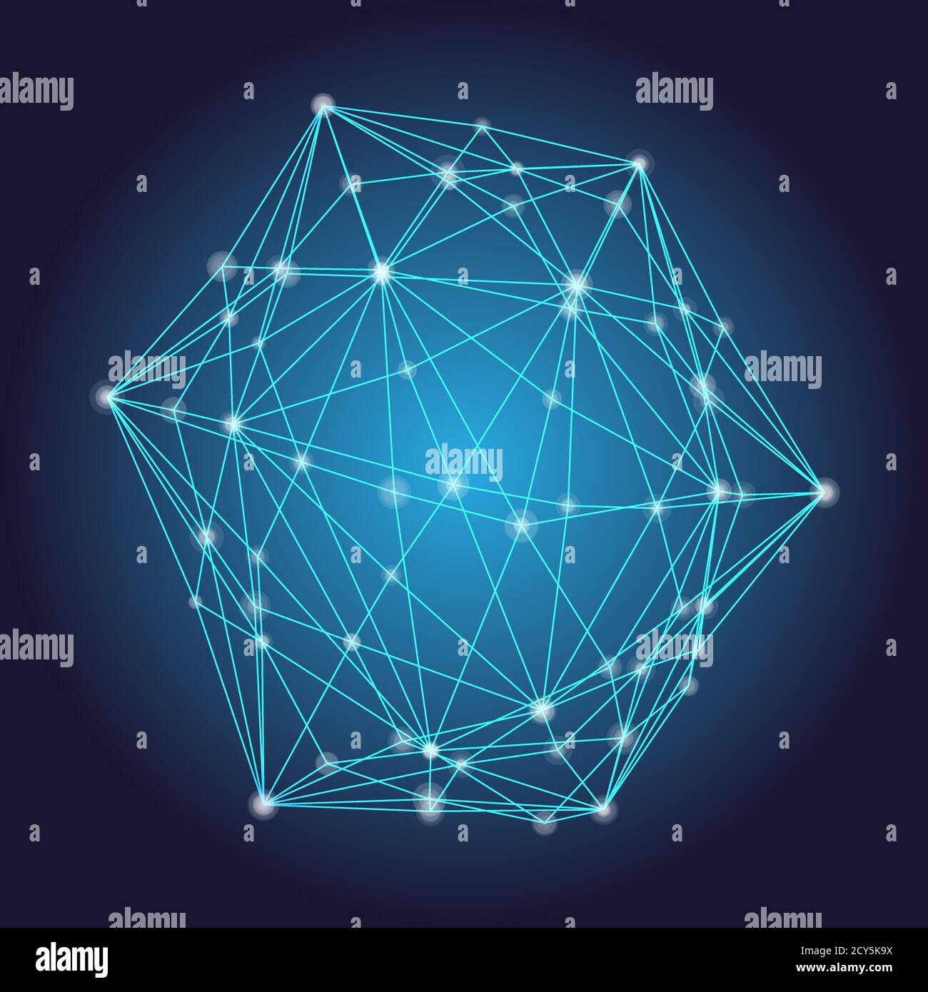 Abstract network concept, vector illustration. Simple linear net with ...