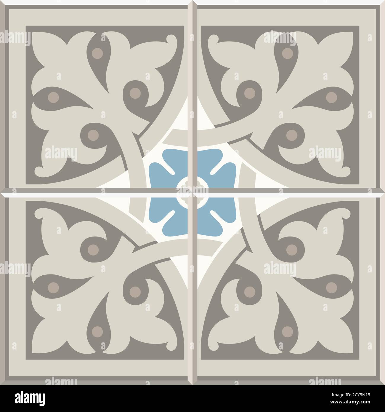 Ancient floor ceramic tiles. Flooring tiling seamless vector background ...