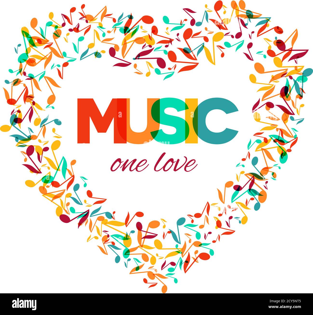 Colorful Music Event notes background. Random colored music festival ...