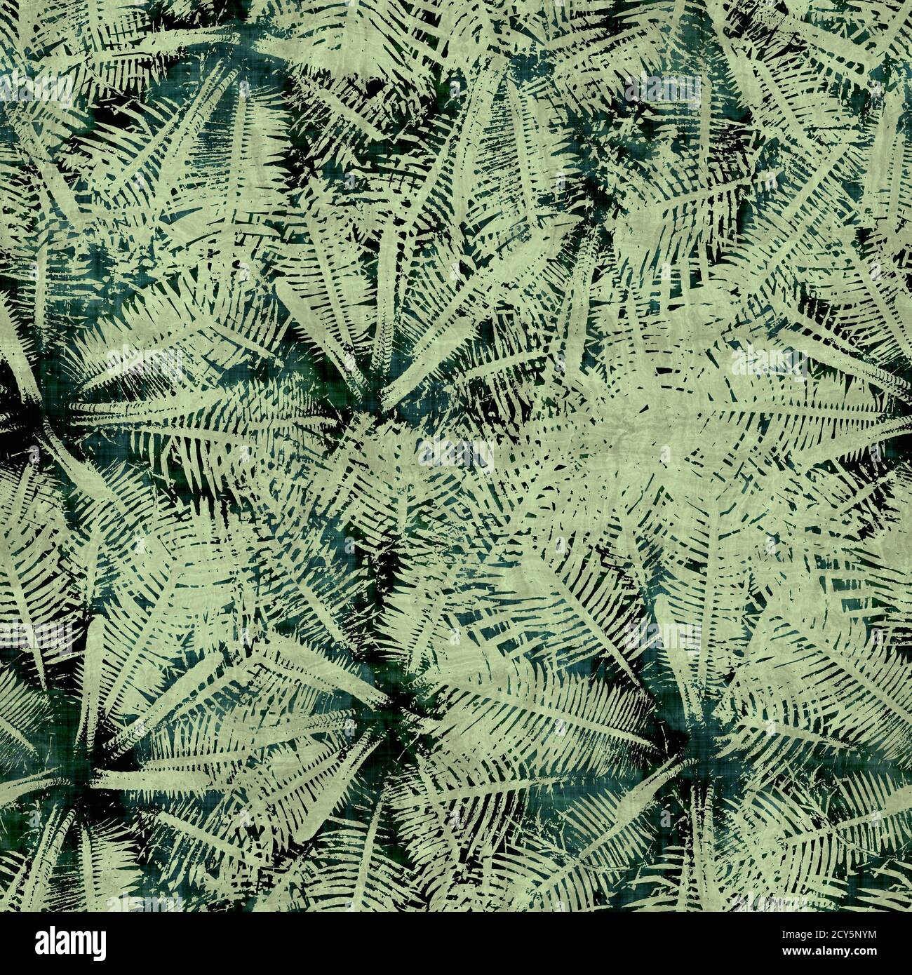 Green tropical palm tree leaves seamless pattern Stock Photo - Alamy