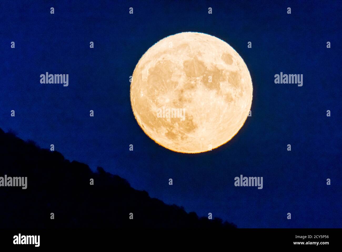 Full Moon; the Harvest Moon; rising over central Colorado; USA Stock ...