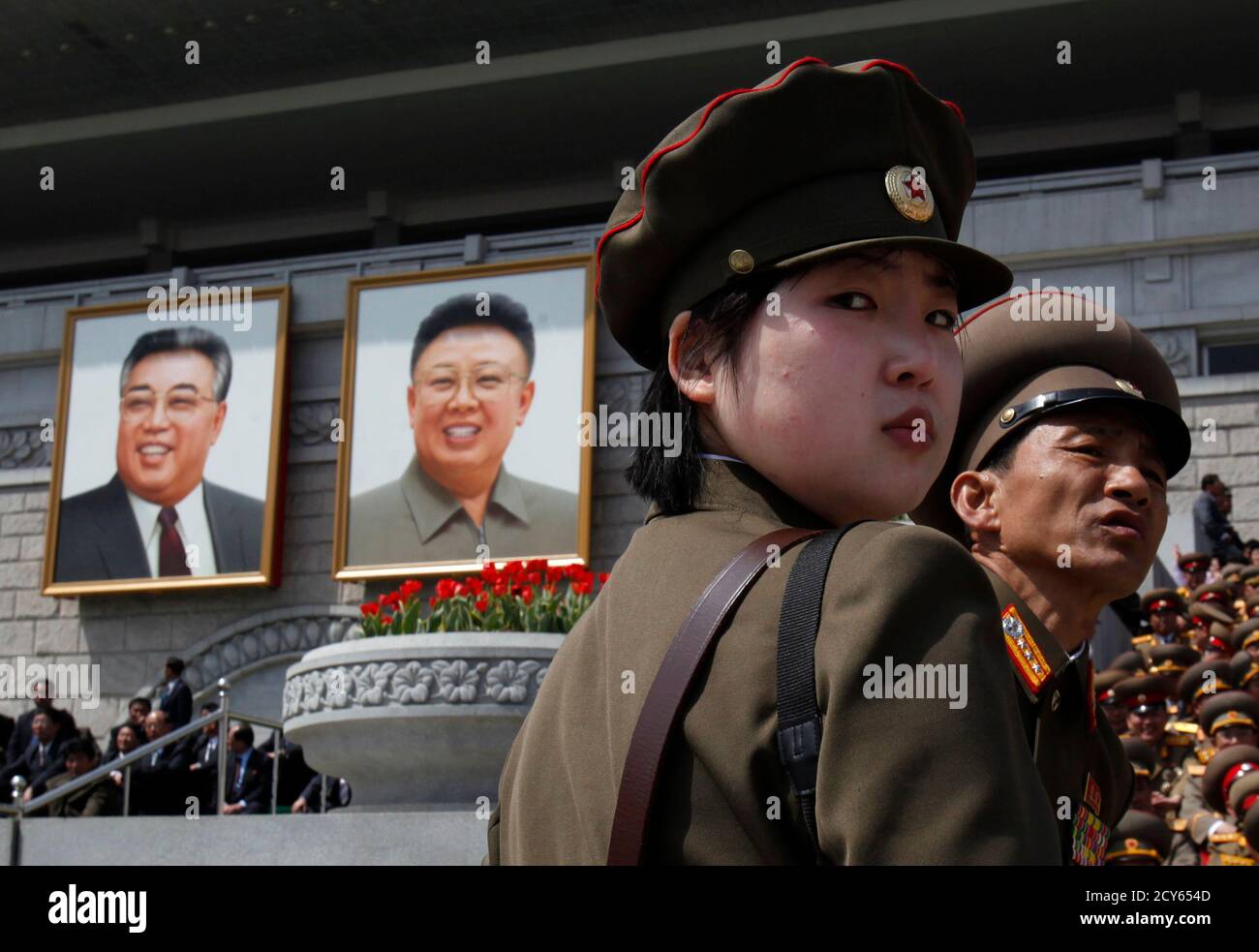 Kim il sung and kim jong il portrait hi-res stock photography and ...