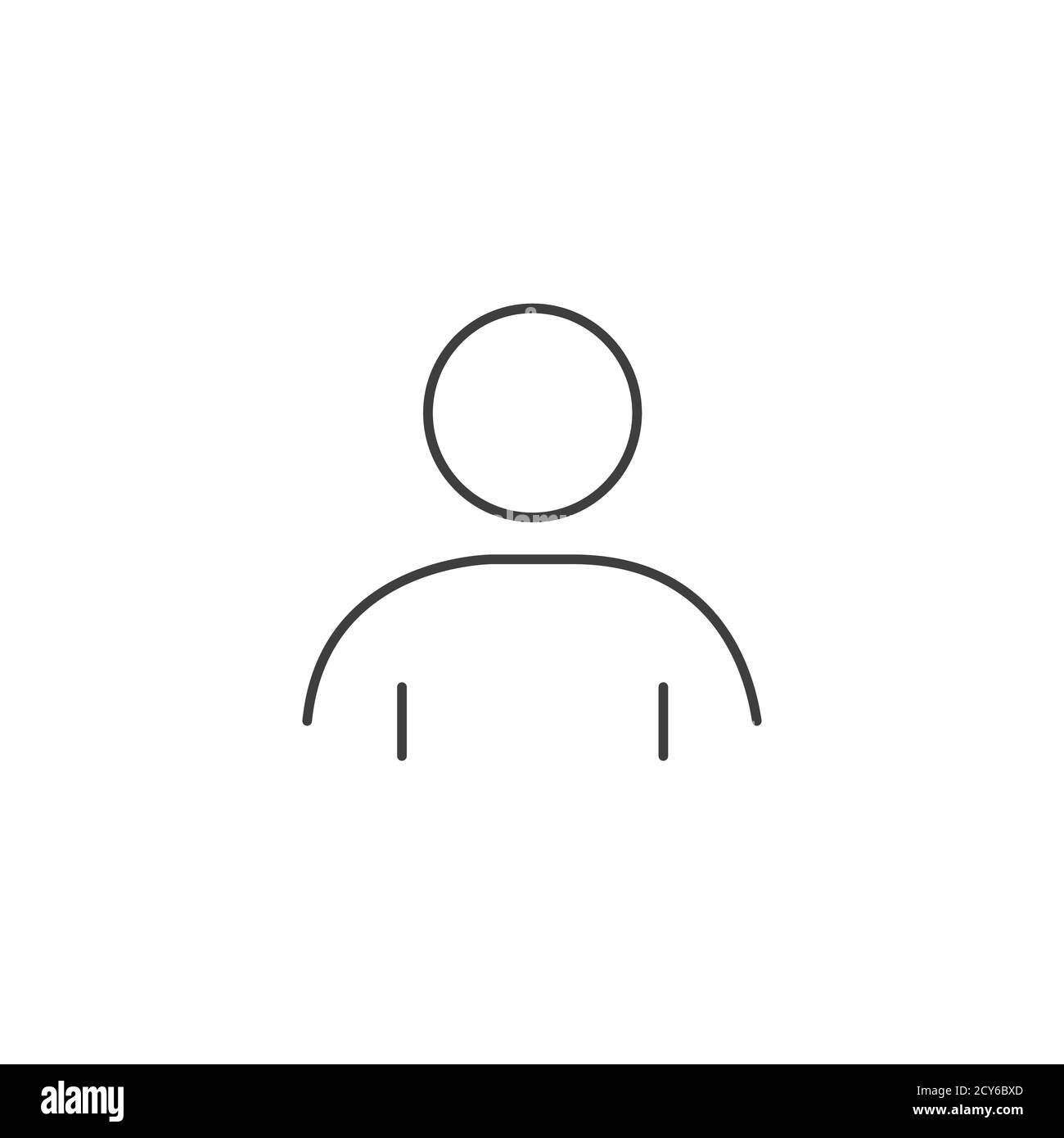 Symbol of Employee Thin line Icon. user icon. Stock vector illustration ...