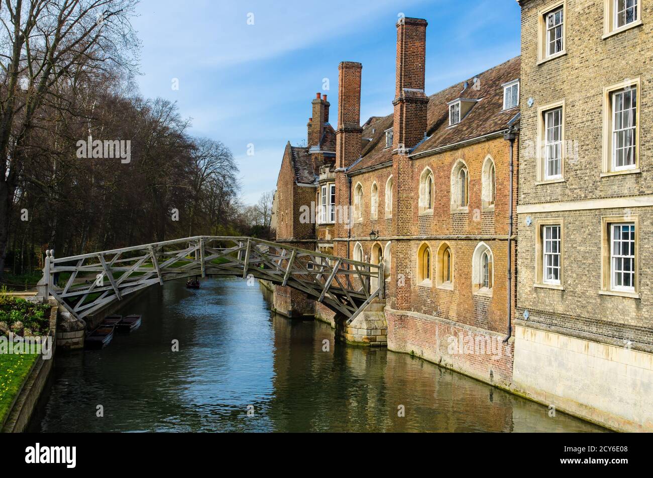 University queen college education architecture river cam punting ...
