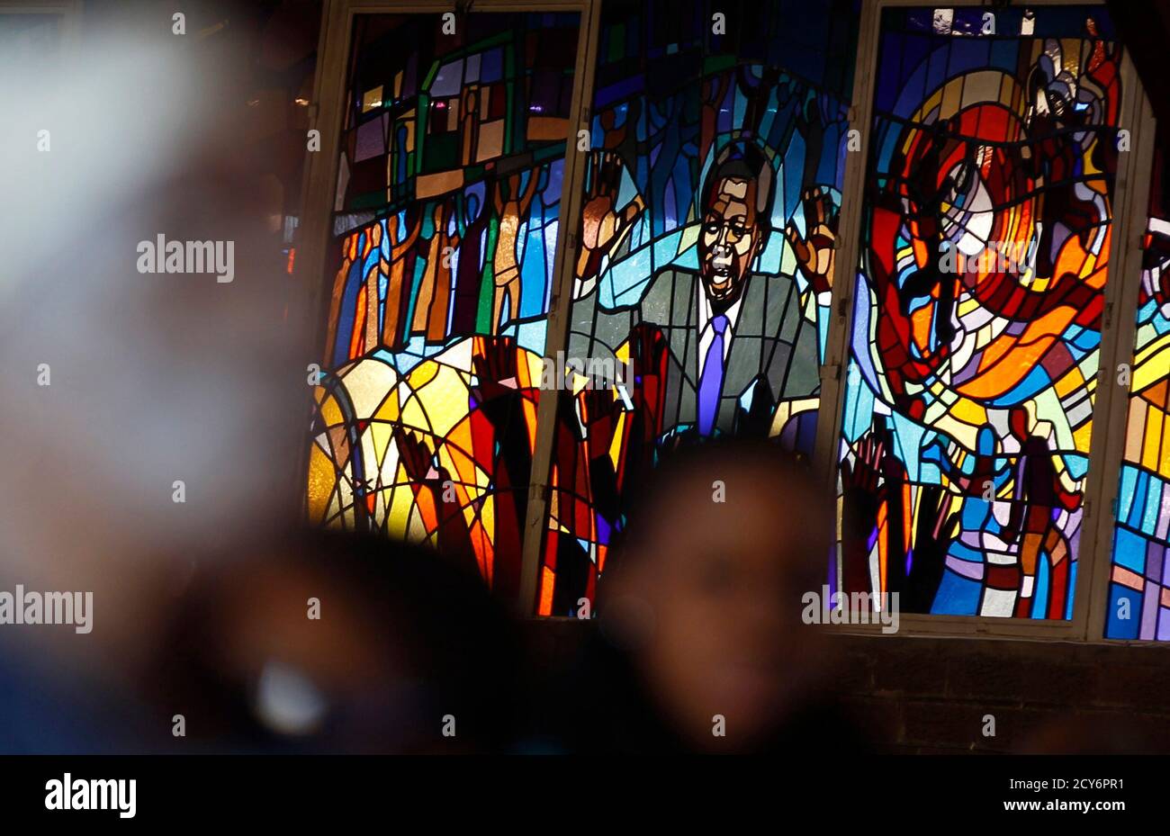 Nelson mandela stained glass window hi-res stock photography and images ...
